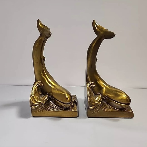 Accents | Vintage Brass Whale Bookends | Poshmark